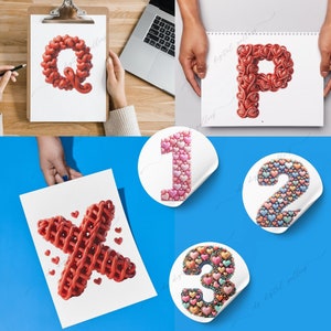 144 Colorful Heart Alphabet Bundle, Heart Letters, Heart Clipart, Cute ...