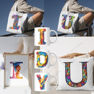 720 Colorful Alphabet Mega Bundle, Colorful Letters, Cute Letters ...