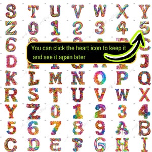 252 Candy Alphabet Bundle, Candy Letters, Candy Clipart, Colorful ...