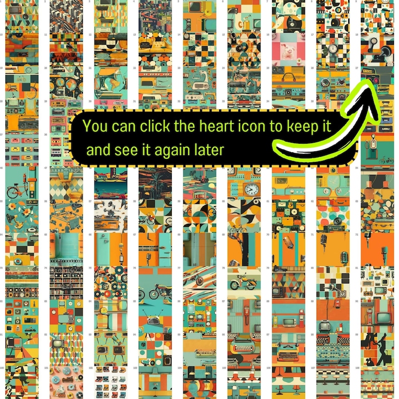 440 Retro Seamless Patterns Bundle, Vintage Seamless, Retro Background ...