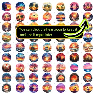 261 Sunset Clipart Bundle, Sunset Png, Sunset Watercolor, Beach Clipart ...