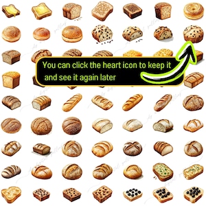 323 Bread Clipart Bundle, Bakery Png, Baking Clipart, Food Png Clipart ...