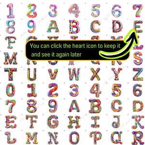 252 Candy Alphabet Bundle, Candy Letters, Candy Clipart, Colorful ...