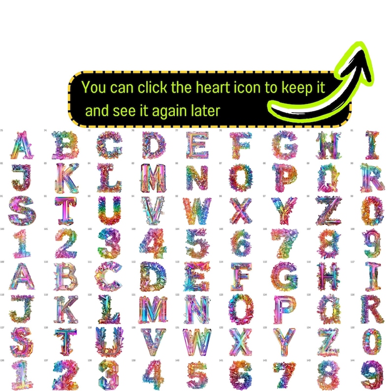 288 Rainbow Alphabet Bundle, Colorful Alphabet, Alphabet PNG, PNG ...