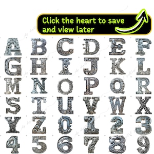 252 Robotic Alphabet Bundle, Mechanical Letters and Numbers, Robot ...