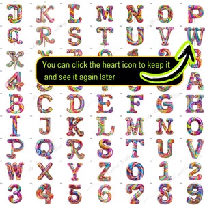 252 Candy Alphabet Bundle, Candy Letters, Candy Clipart, Colorful ...