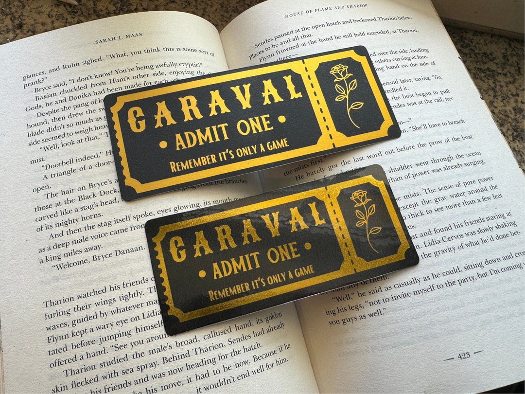Caraval Foil Bookmark, Legendary, Finale, Bookish, Bookstagram, Book ...