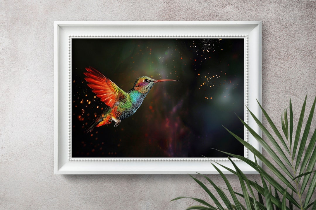 Hummingbird, Fine Art Print, Printable Download Art, Digital Art ...