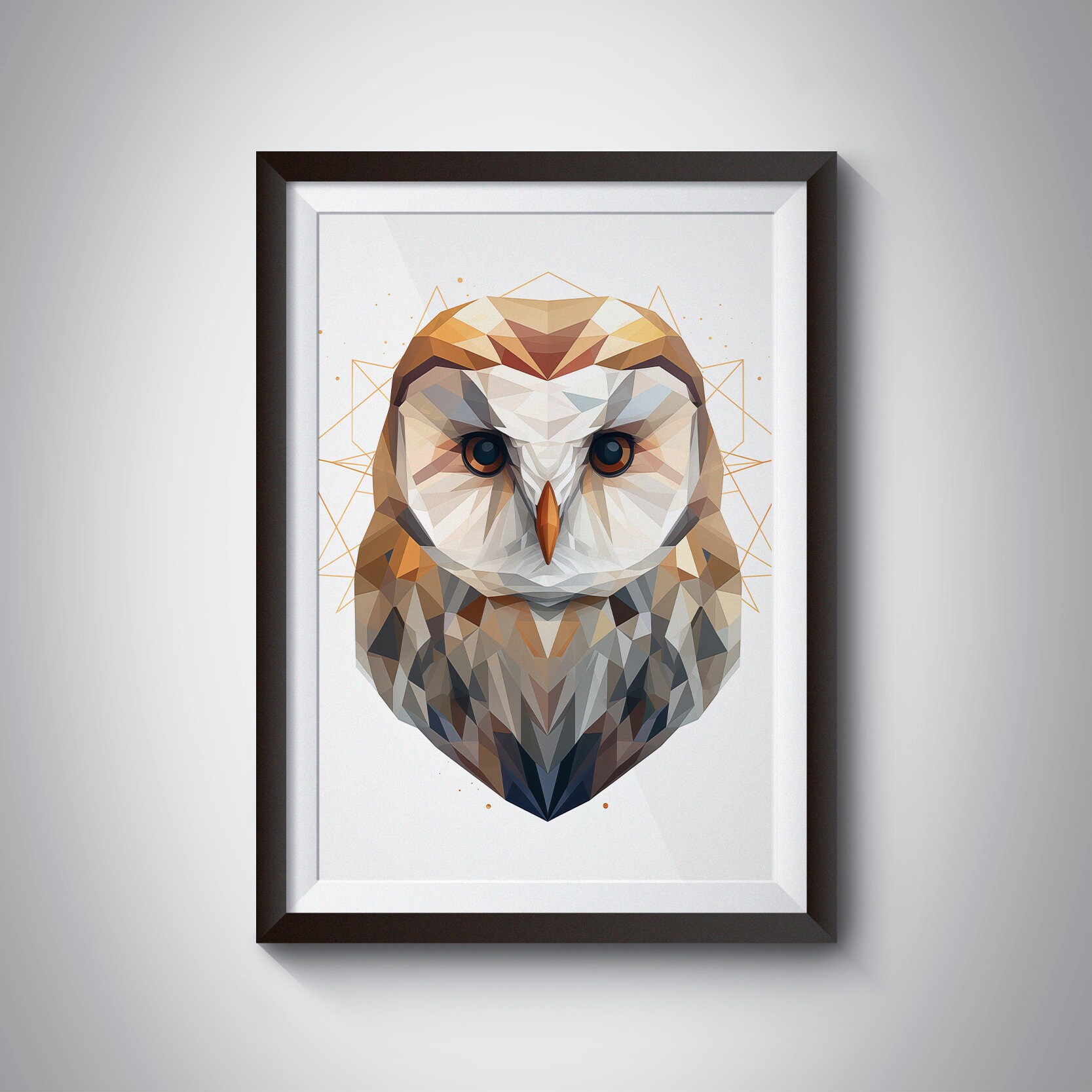 Barn Owl Fine Art Posters, Geometric, Wall Art - Etsy