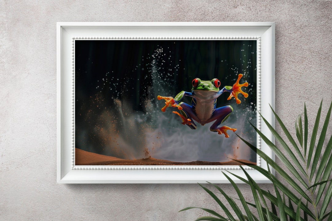 Frog, Fine Art Print, Printable Download Art, Digital Art, Animal Print ...