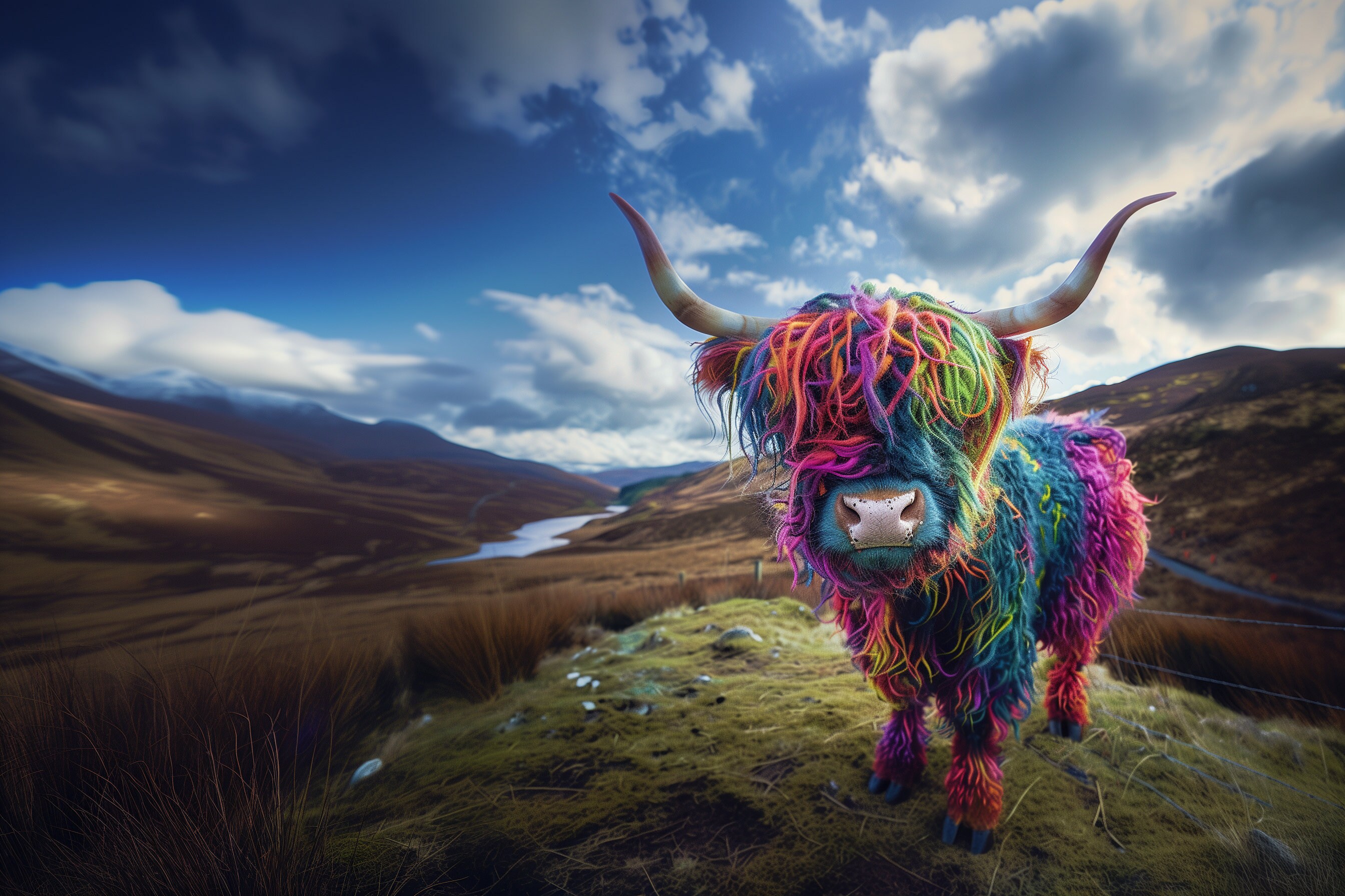 Highland Cow, Fine Art Print, Printable Download Art, Digital Art ...