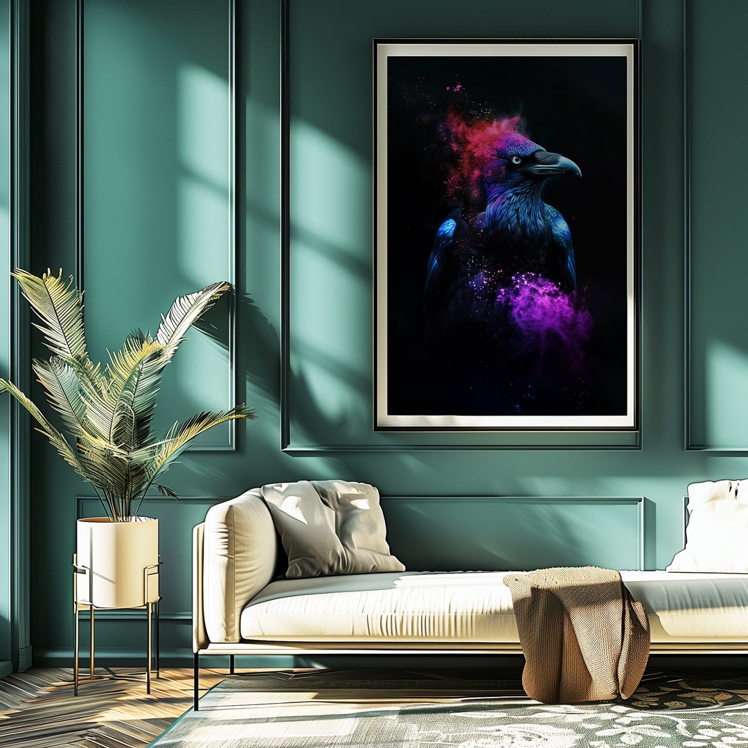 Raven Fine Art Print, Raven Artwork, Wall Art, Bird Artwork, Art, Birds ...
