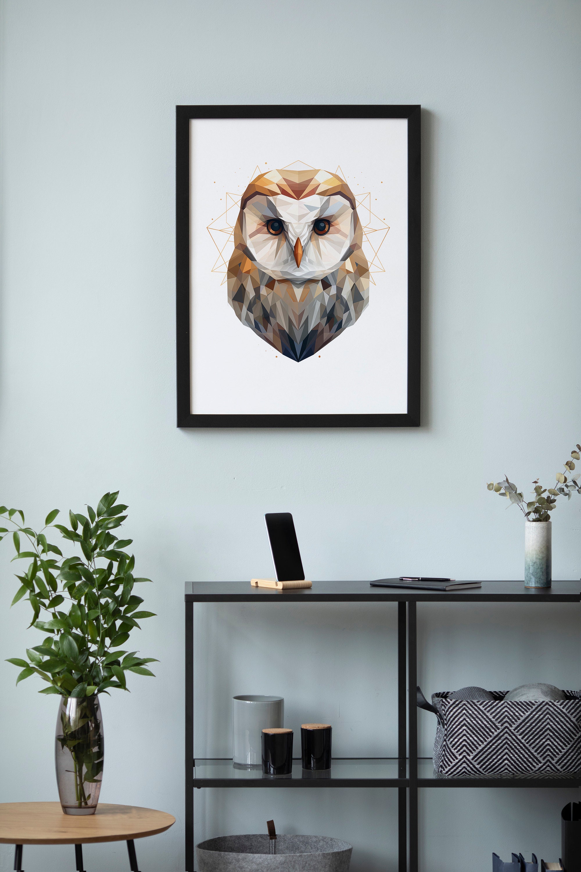 Barn Owl Fine Art Posters, Geometric, Wall Art - Etsy