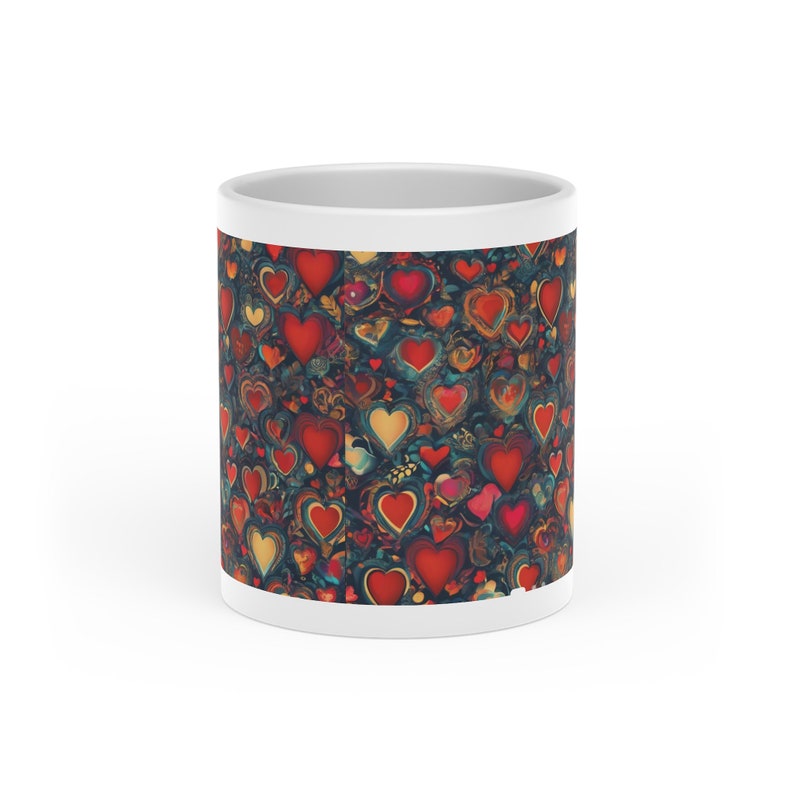 Heart-shaped Mug With Heart Patterns, Love Mug for Valentine's Day With ...