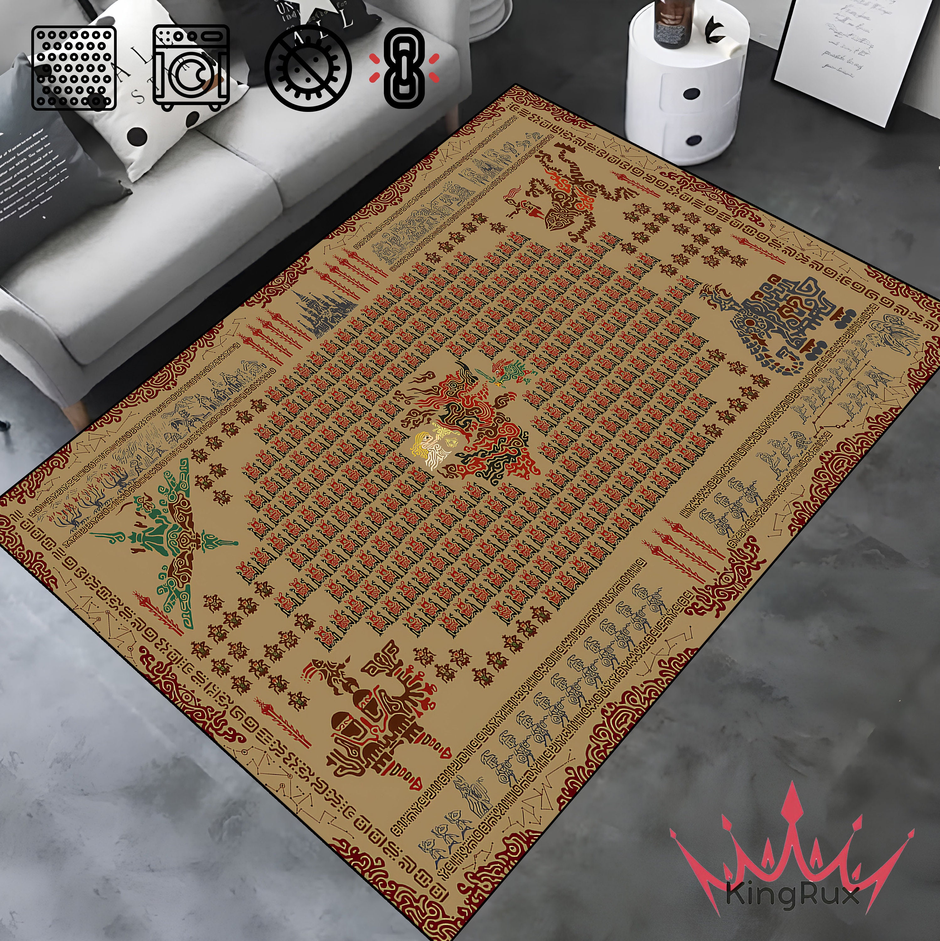 Zelda Map Rug, Legend of Zelda Map Rug, Zelda Korok Map Rug, Map Decor ...