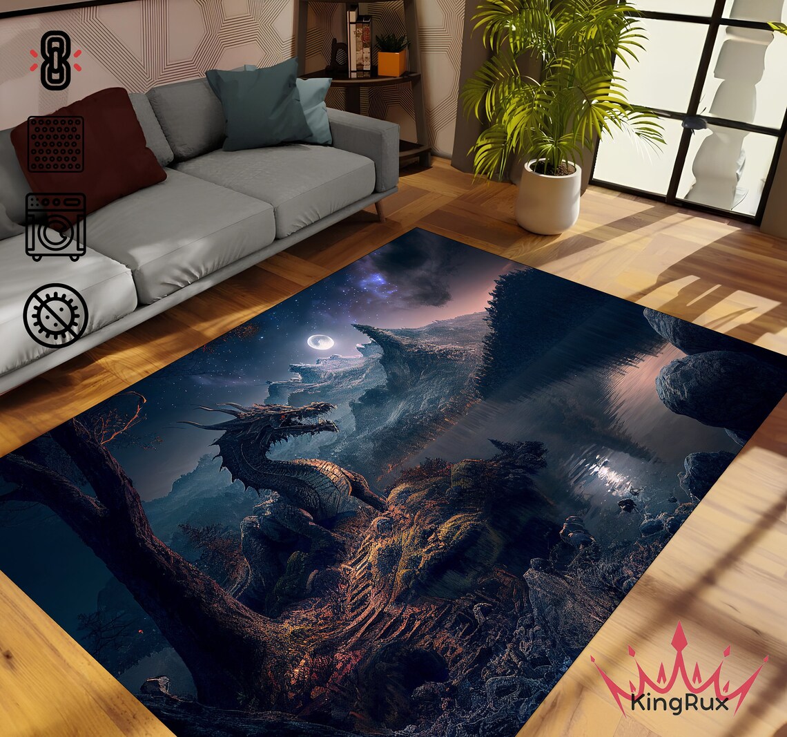 Dragon Pattern Rug, Dragons Rug, Hot Dragon, Myth Dragon Rug, Dragon ...