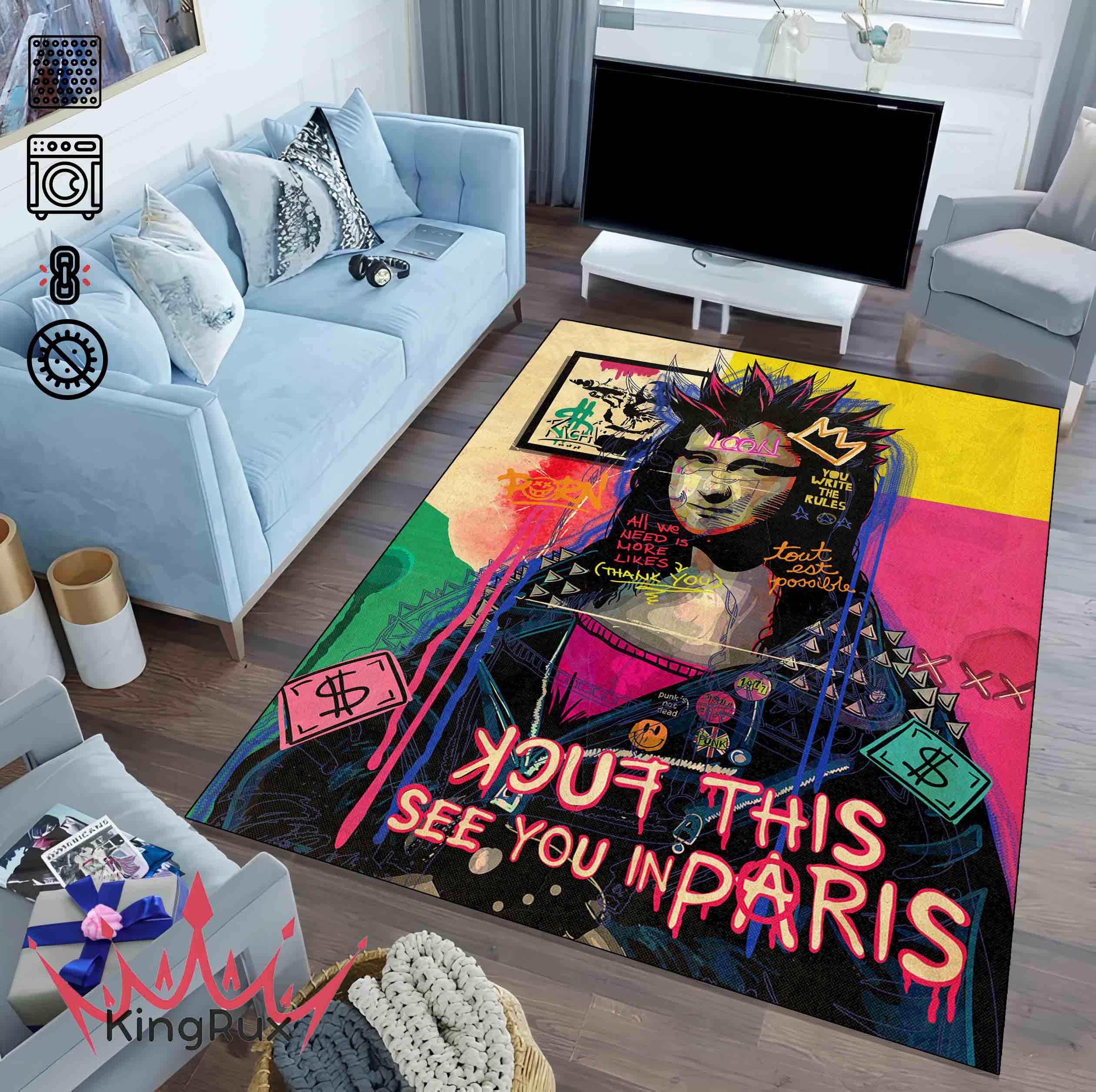 Graffiti Rug, Graffiti, Pop Art Graffiti Rug, Graffiti Design Rug ...
