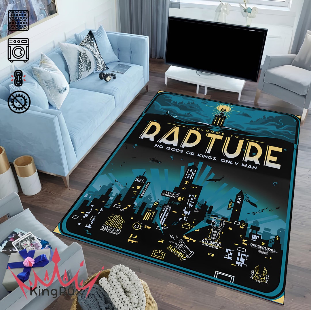 Bioshock Rug, Rapture Rug, Video Game Bioshock Welcome Rapture Rug ...