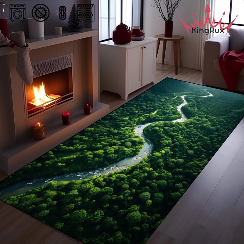 Forest Green Area Rugs - Etsy