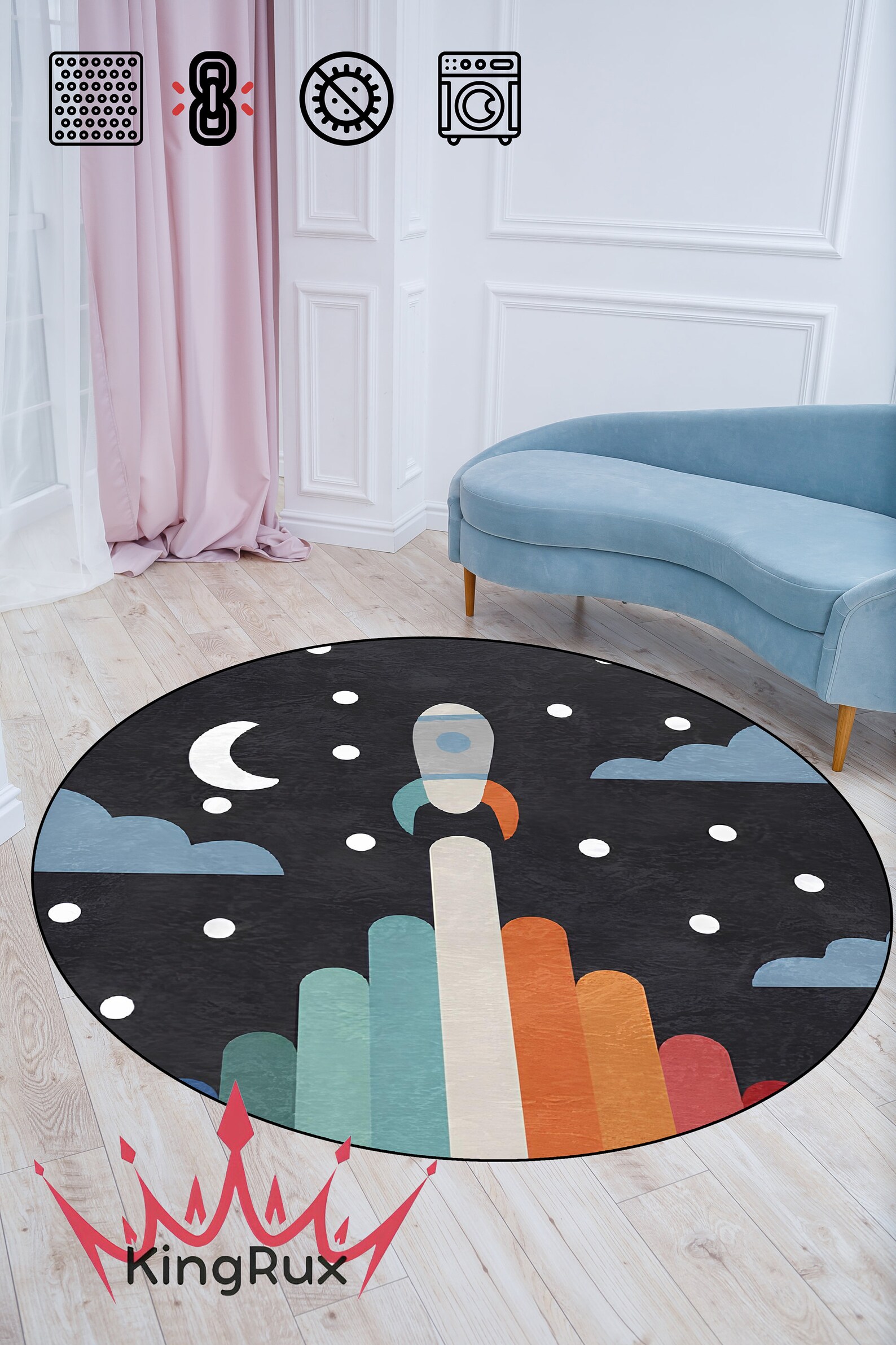 Astronaut Rugs, Space Rug, Kids Rug, Astronaut Kids , Astronaut in ...