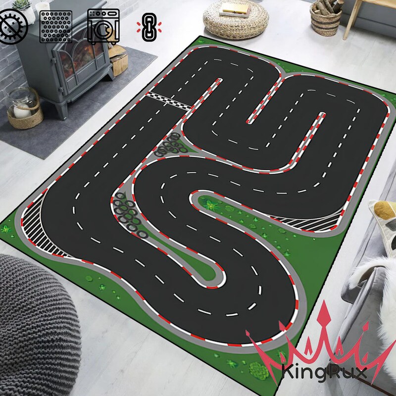 Race Track Rug - Etsy