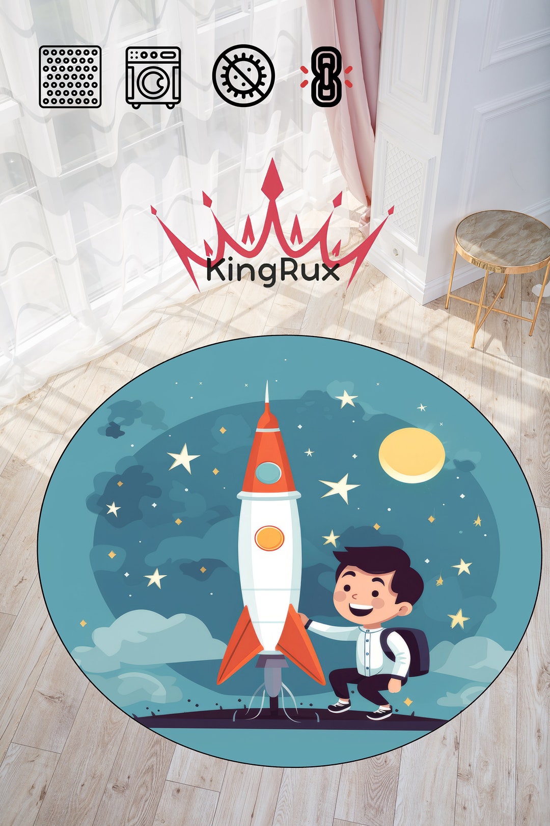 Astronaut Rugs, Space Rug, Kids Rug, Astronaut Kids , Astronaut in ...