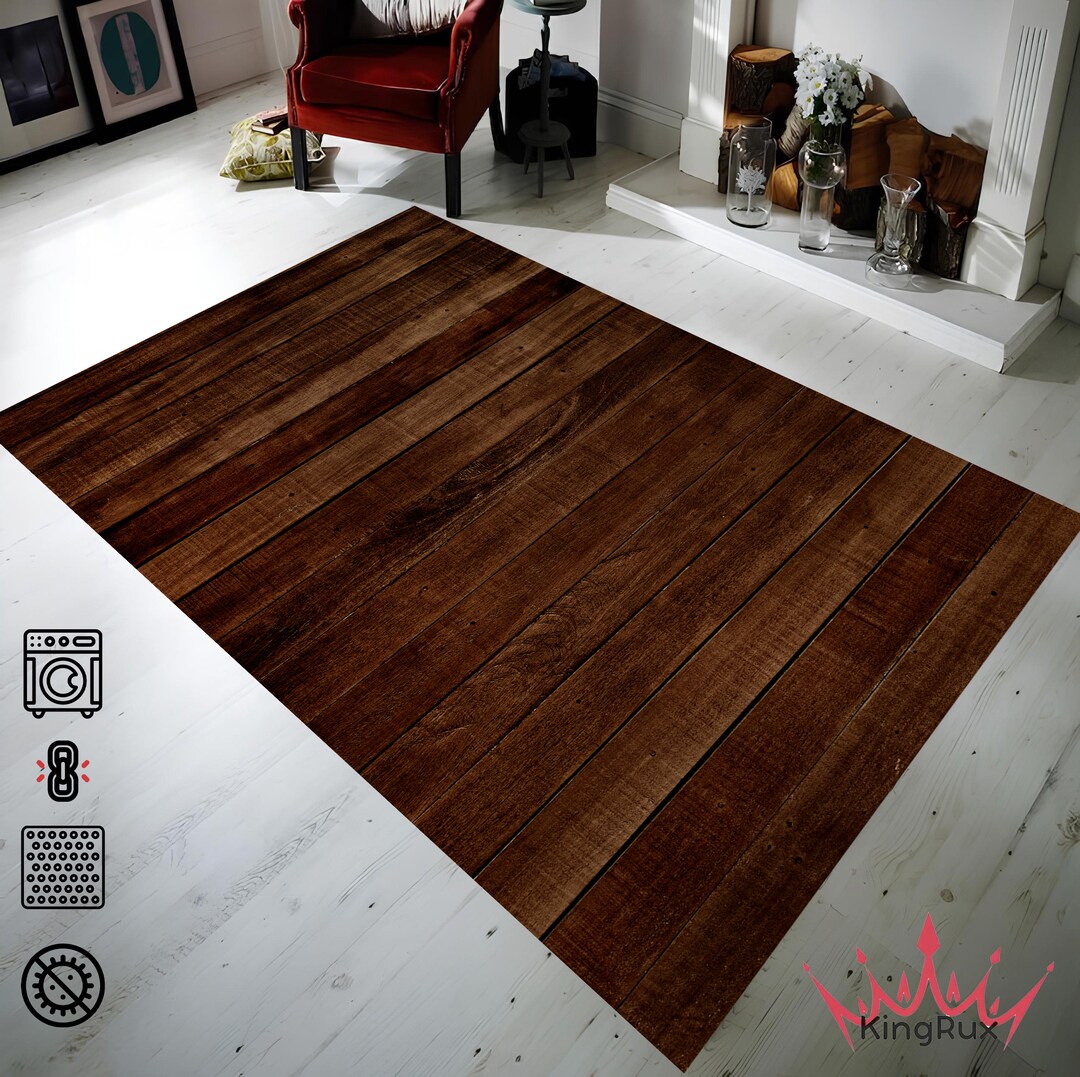 Wooden Rug, Wood Design Rug, Wooden Rug, Wooden Decor Rug, Wooden Art ...