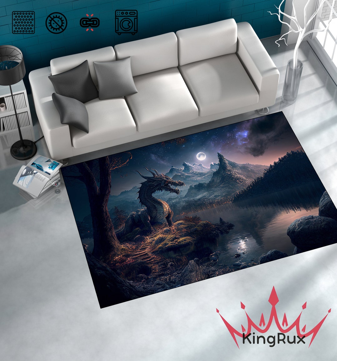 Dragon Pattern Rug, Dragons Rug, Hot Dragon, Myth Dragon Rug, Dragon ...