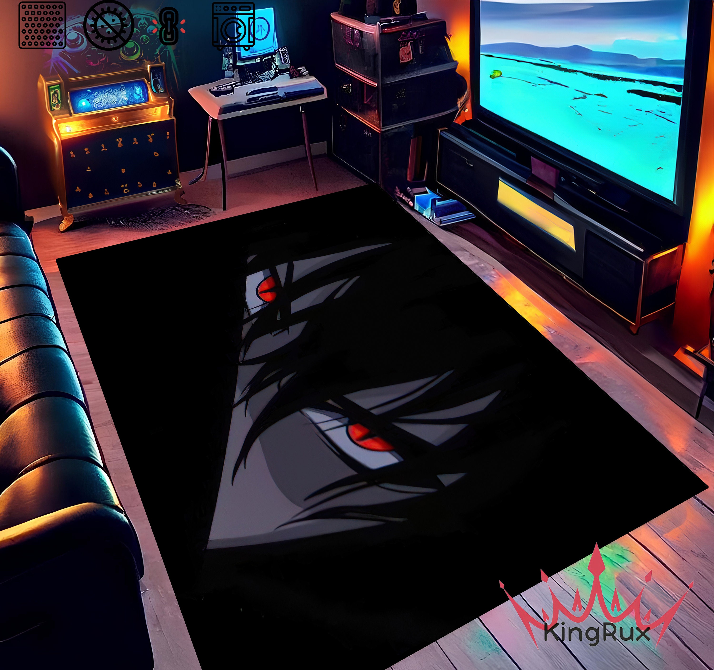 Anime , Anime Face, Anime Rug, Anime Decor, Custom Rug, Japan Design ...