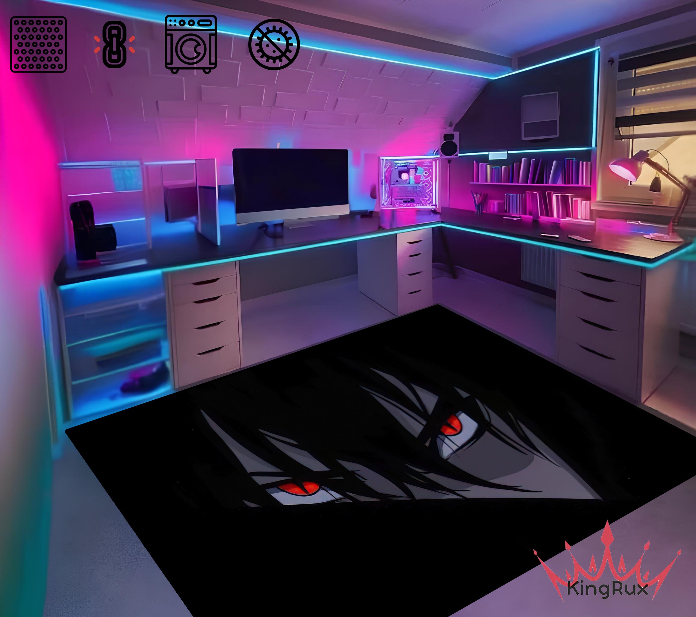 Anime , Anime Face, Anime Rug, Anime Decor, Custom Rug, Japan Design ...