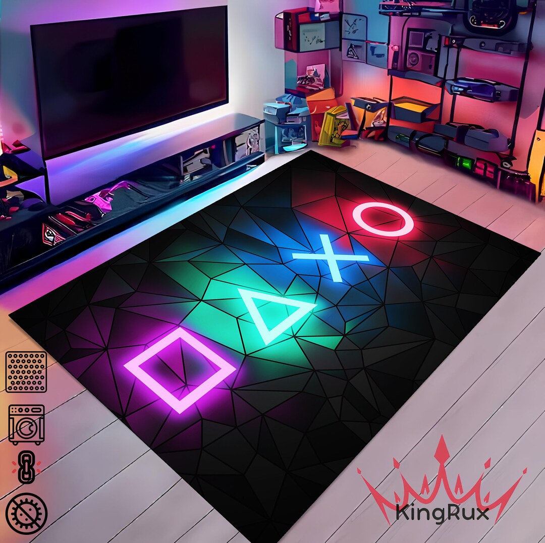 Joystick Rug, Game Controller, Gaming Rug, Gamer Rug, Game Room Rug ...