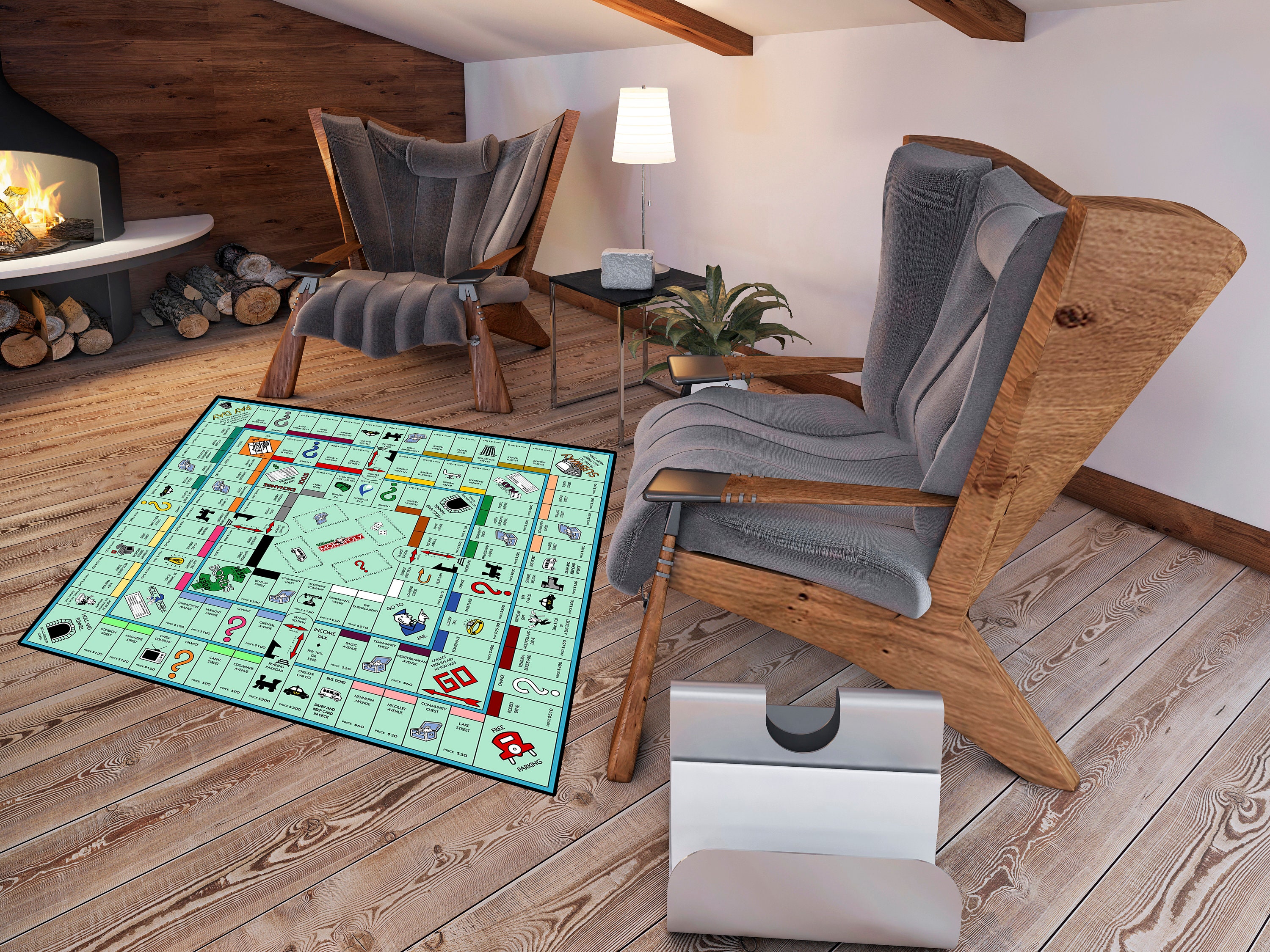 Monopoly Rug, Monopoly Mat, Play Mat, Monopoly Pattern Rug, Play Area ...