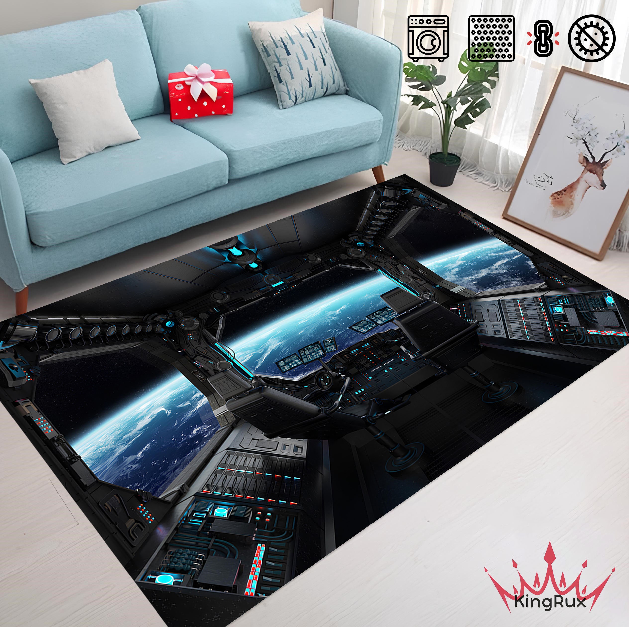 Spaceship Cockpit Rug, Spacecockpit Rug, Space Rug, Control Panels ...