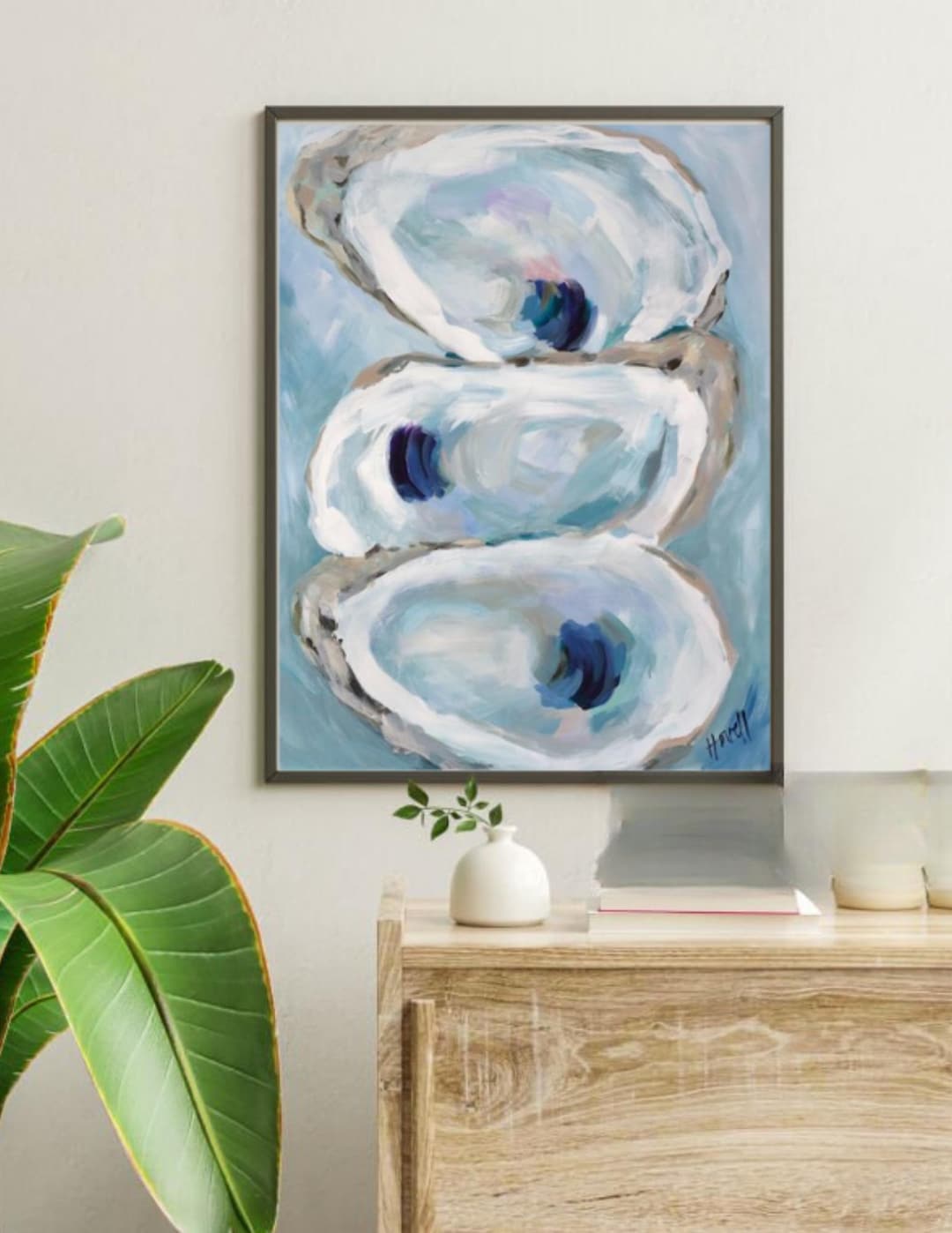 Coastal Oyster Room Wall Decor | Printable Oyster Watercolor Art ...