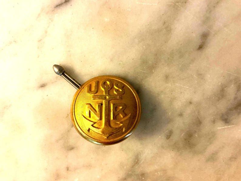 Antique Brass Button From the US Navy Reserve Uniform Dating Back to ...