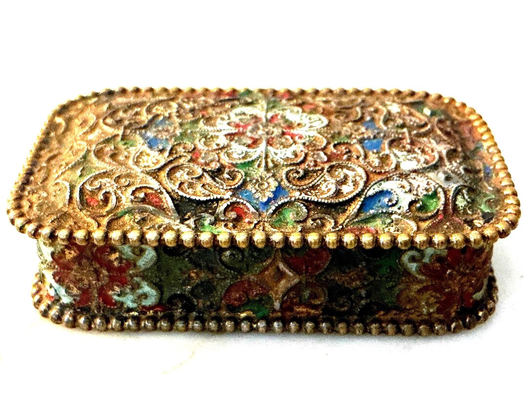 Antique Victorian E.G. Webster and Sons Cloisonné Enamel Gold Gilt ...