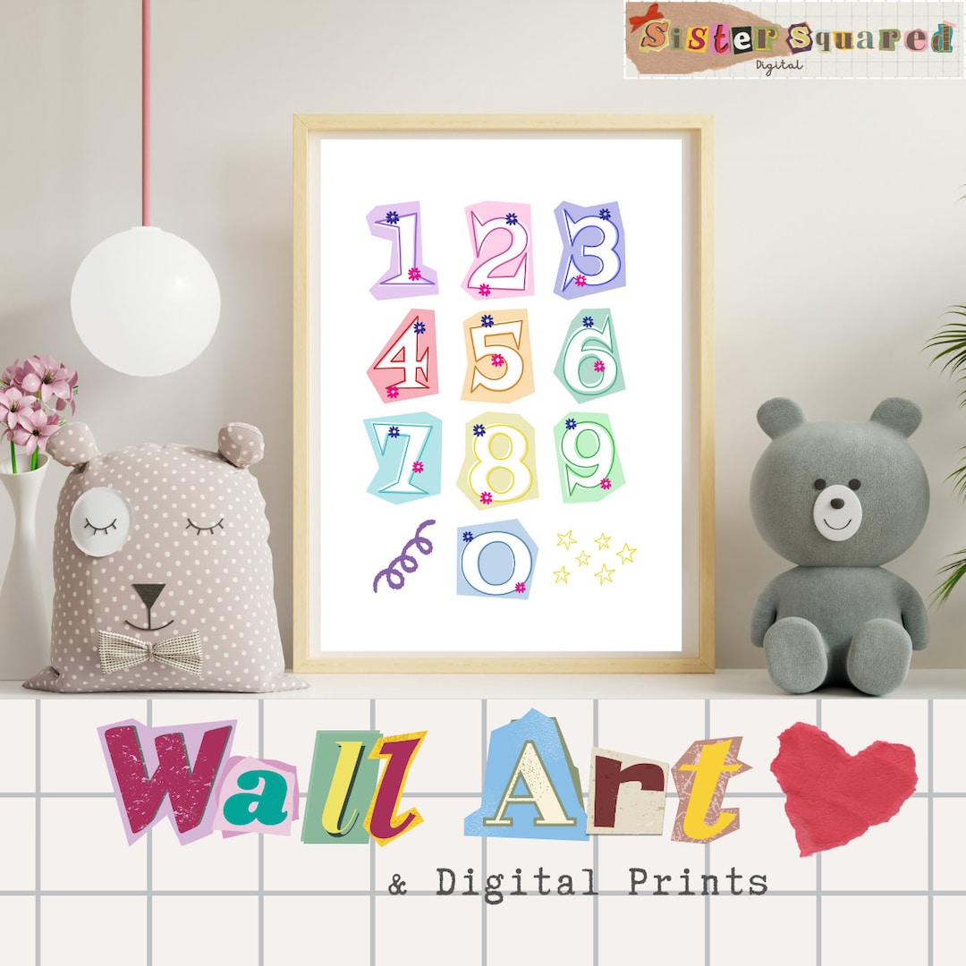 My First Numbers Wall Art 0-9 Instant Download - Etsy