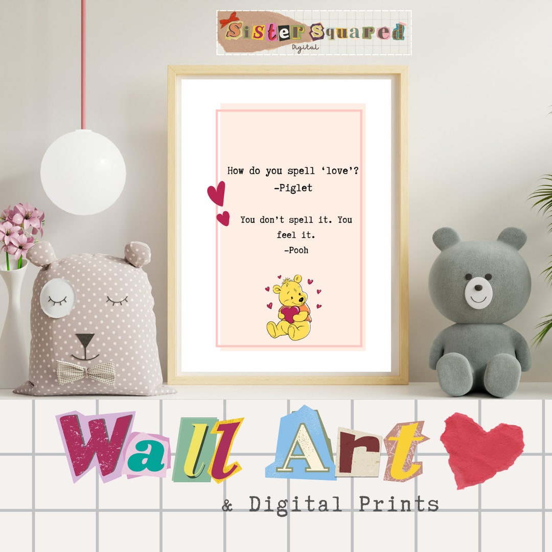 How Do You Spell 'love' A4 Printable Wall Art Instant Download - Etsy