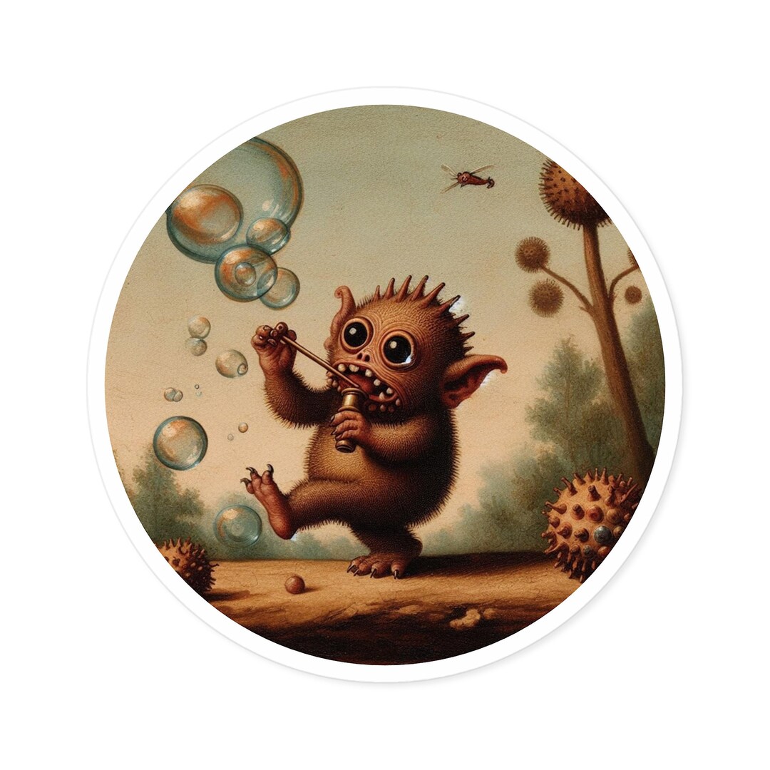 Monsters Blowing Bubbles Series - Etsy