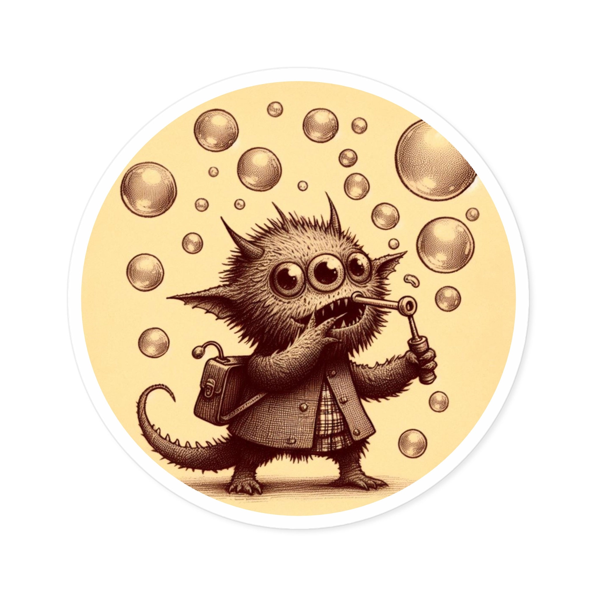 Monsters Blowing Bubbles Series - Etsy
