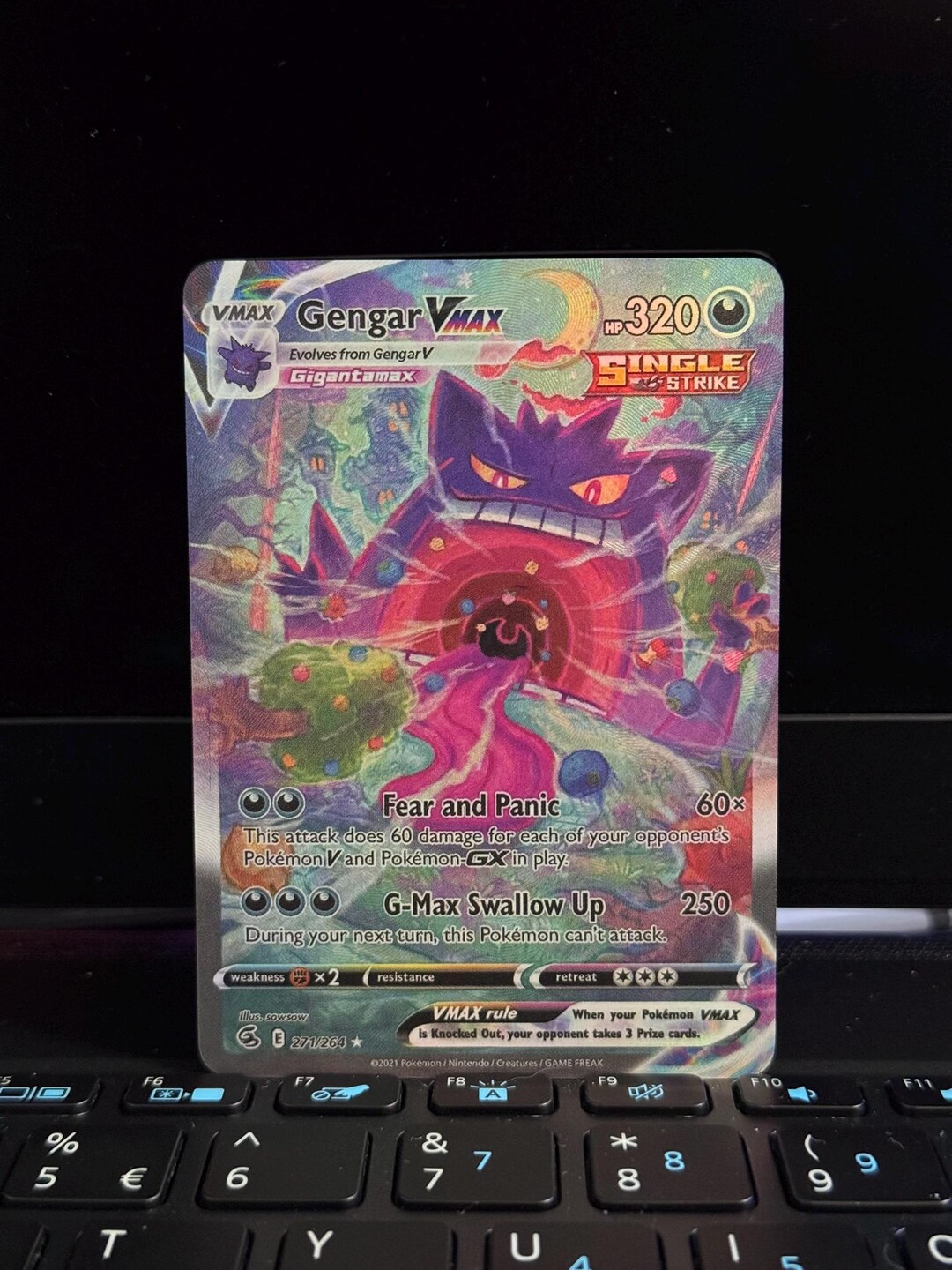 Proxy Cards - [ENG] Gengar Vmax Alt Art Fusion Strike 271/264 - Textured Holographic - Etsy UK