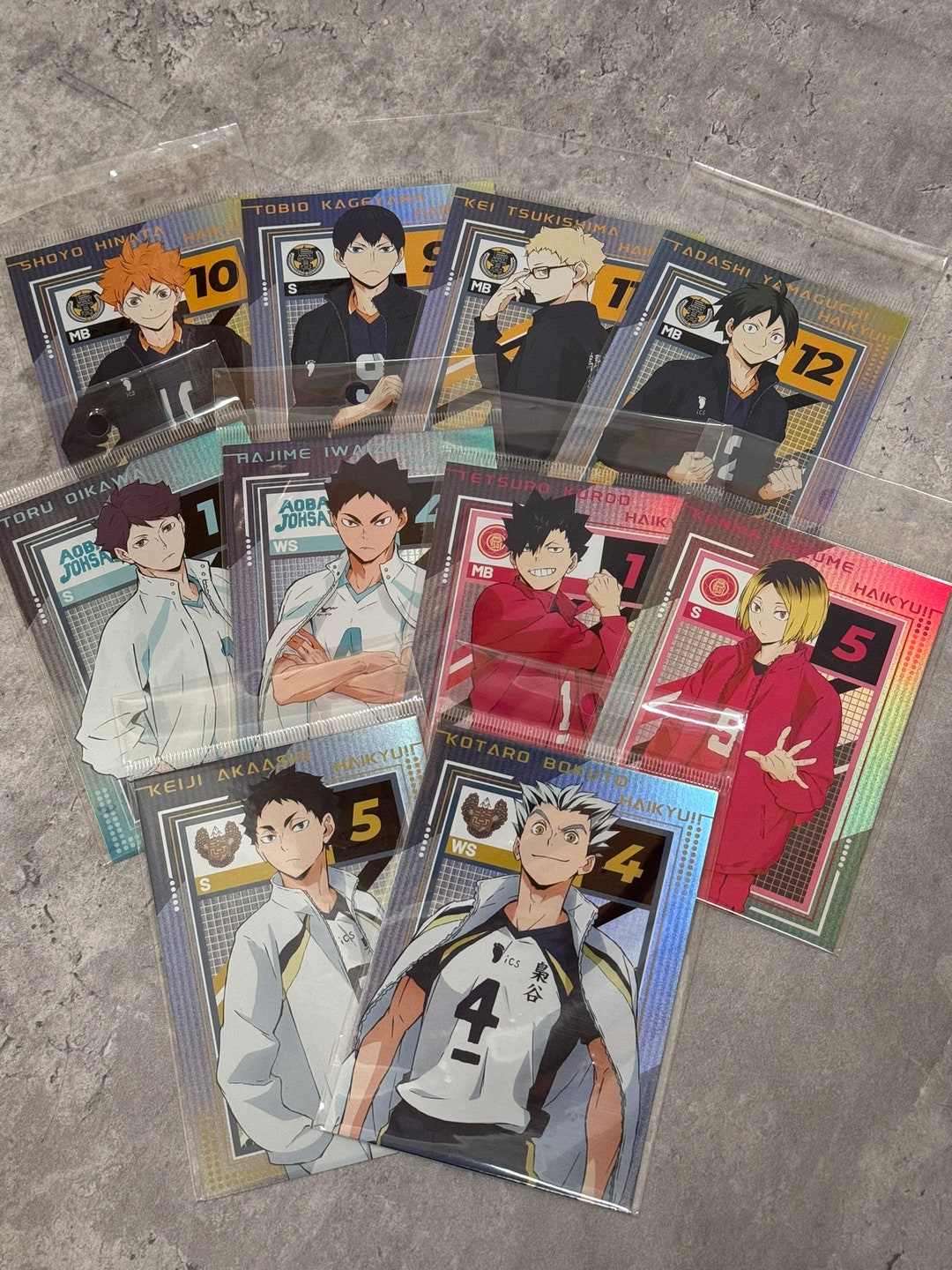 Anime HQ Character Card Double Sides Holographic - Etsy