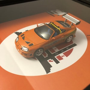 Toyota Supra MK4 Car Frame FAST AND FURIOUS Scale 1/43 - Etsy Australia