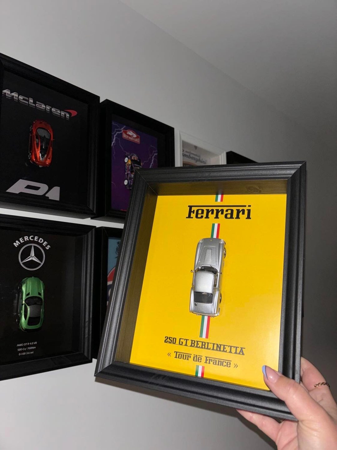 Ferrari 250 GT BERLINETTA "tdf" Car Frame 1/43 Scale - Etsy