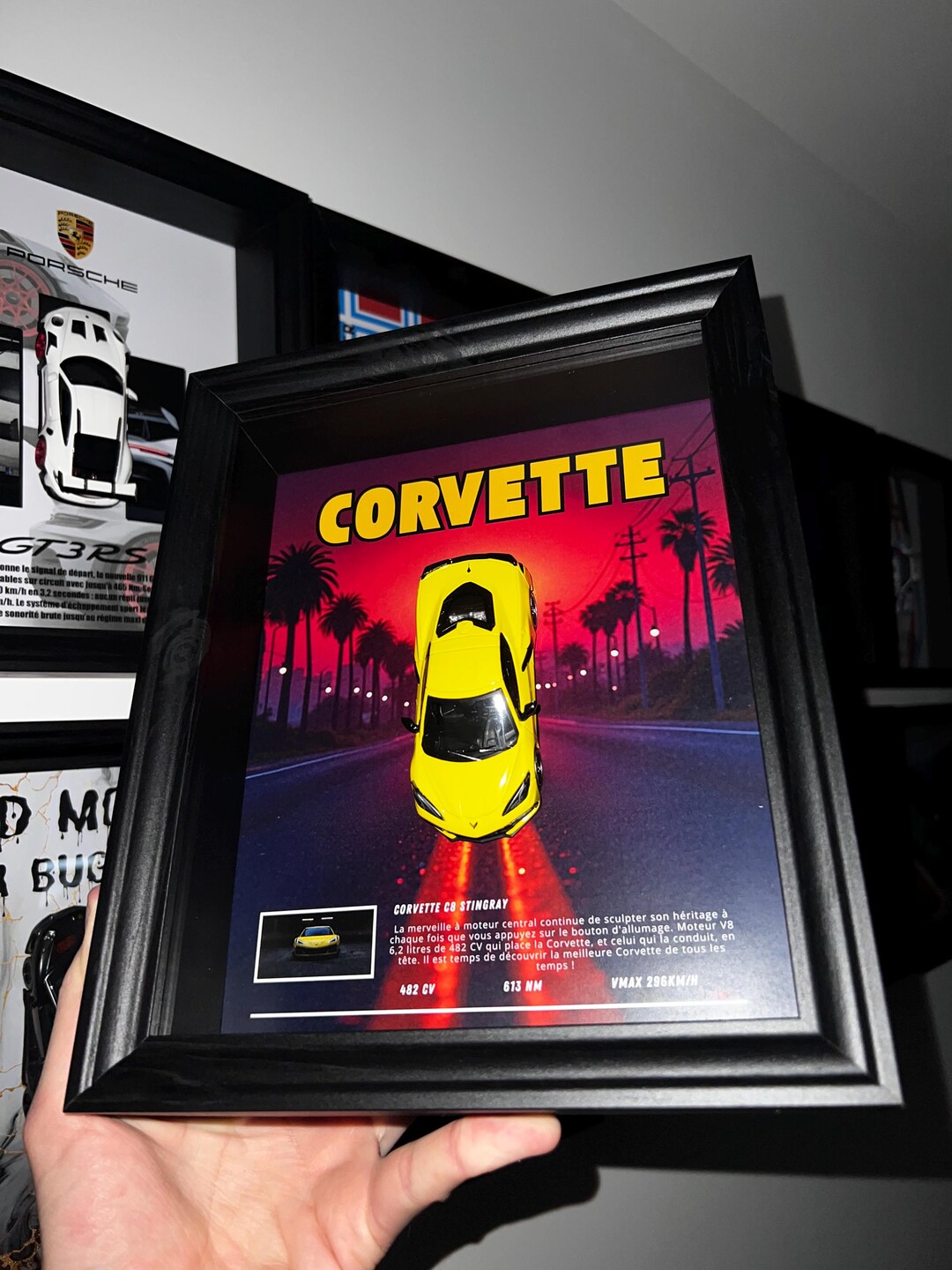 Corvette C8 STINGRAY Car Frame 1/43 Scale - Etsy