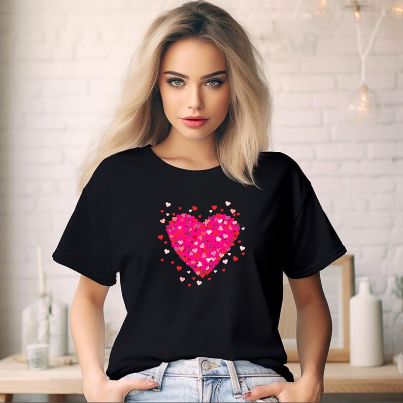 Heart Love T-shirt, Hearts, Romance, Happy Valentines Day, Love is ...