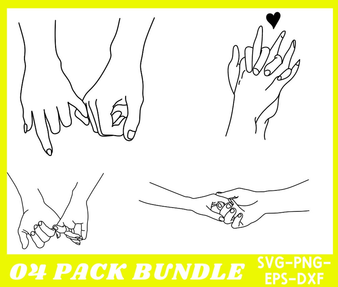 Besties Couple Hands SVG Cut File for Cricut, Best Friends Svg, Hand ...