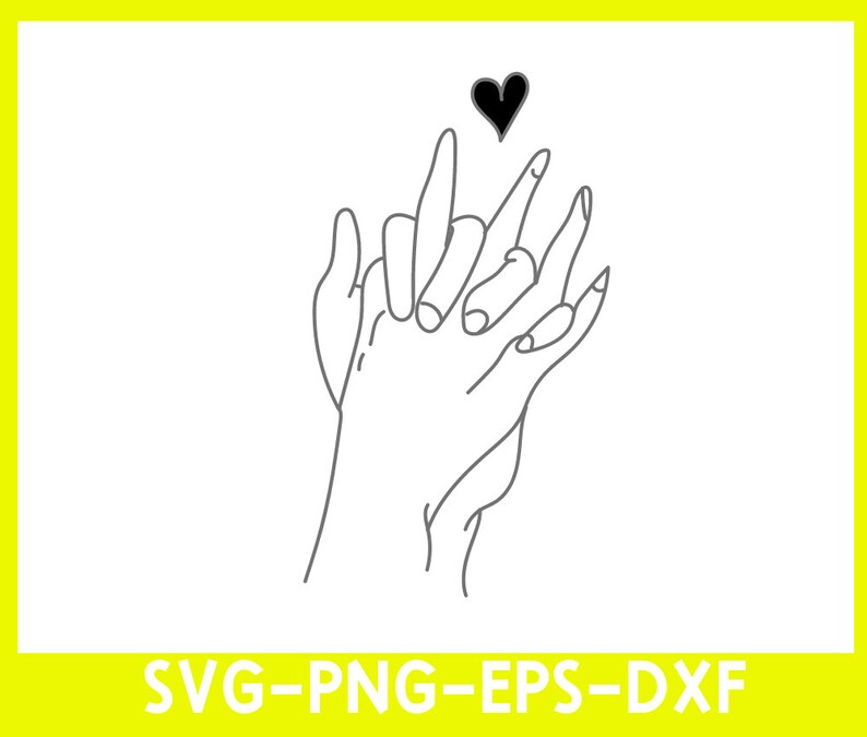 Besties Couple Hands SVG Cut File for Cricut, Best Friends Svg, Hand ...