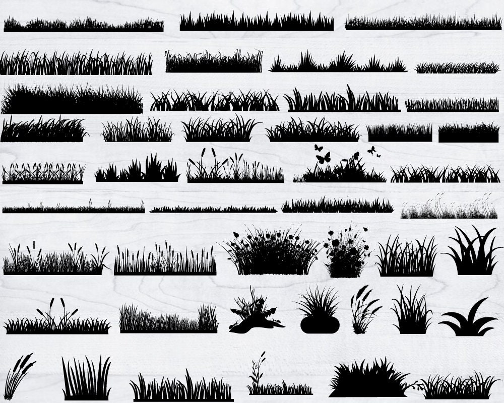 Grass Svg Bundle Grass Svg Clipart Wild Grass Svg Cut Files For Cricut Grass Svg Cut Files Etsy