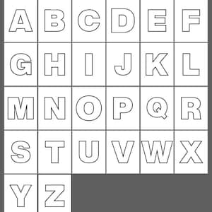 Printable Uppercase Letters. Printable Alphabet. 26 Pages. Letter ...